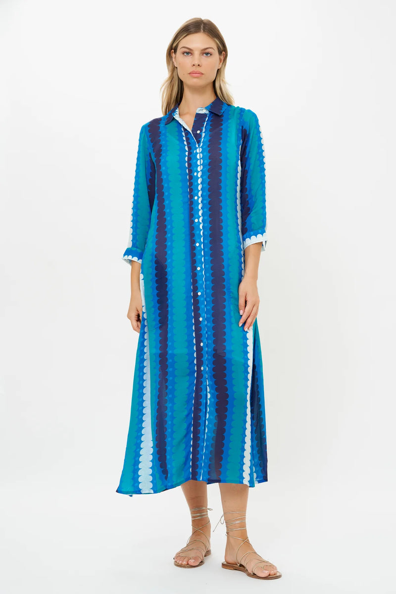 Shirt Dress Midi – Meko Blue